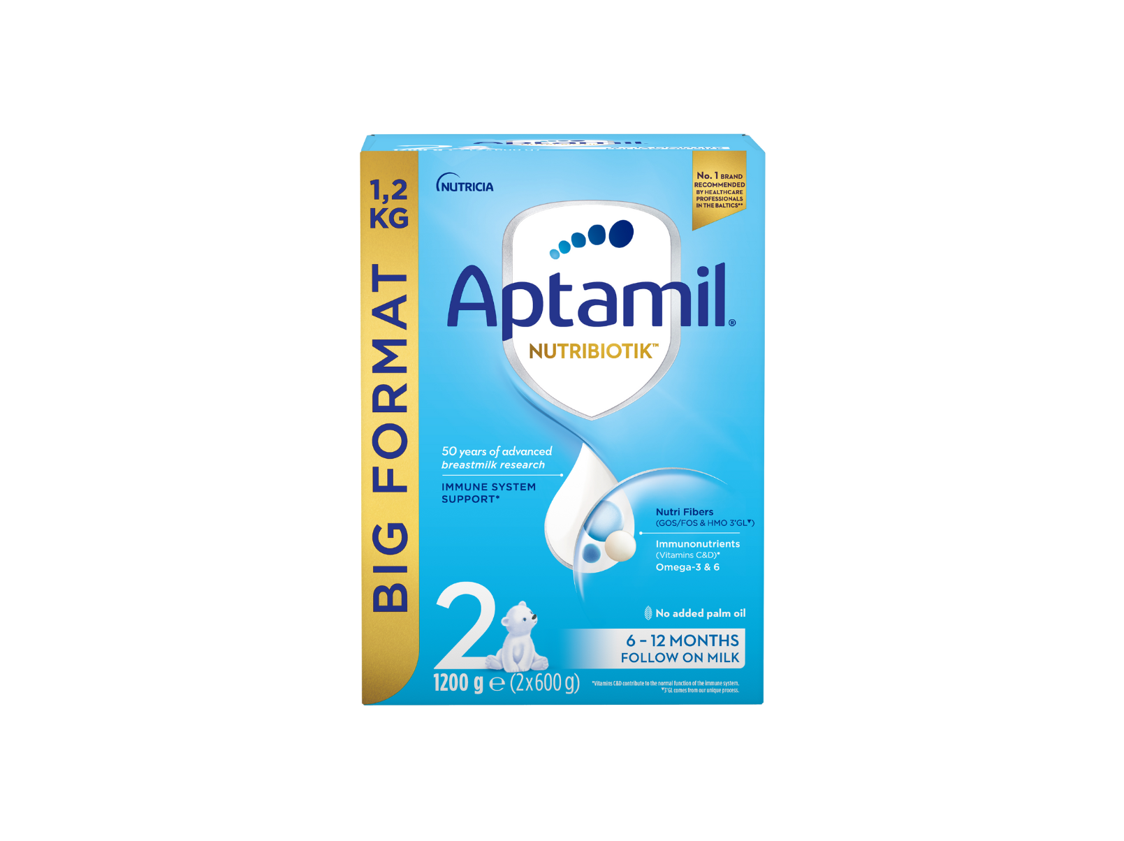 Aptamil® NUTRIBIOTIK™ 2, 1200 g - Aptaclub.lv