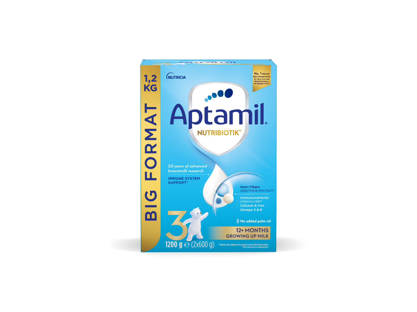 Aptamil® NUTRIBIOTIK™ 3, 1200 г - Aptaclub.lv